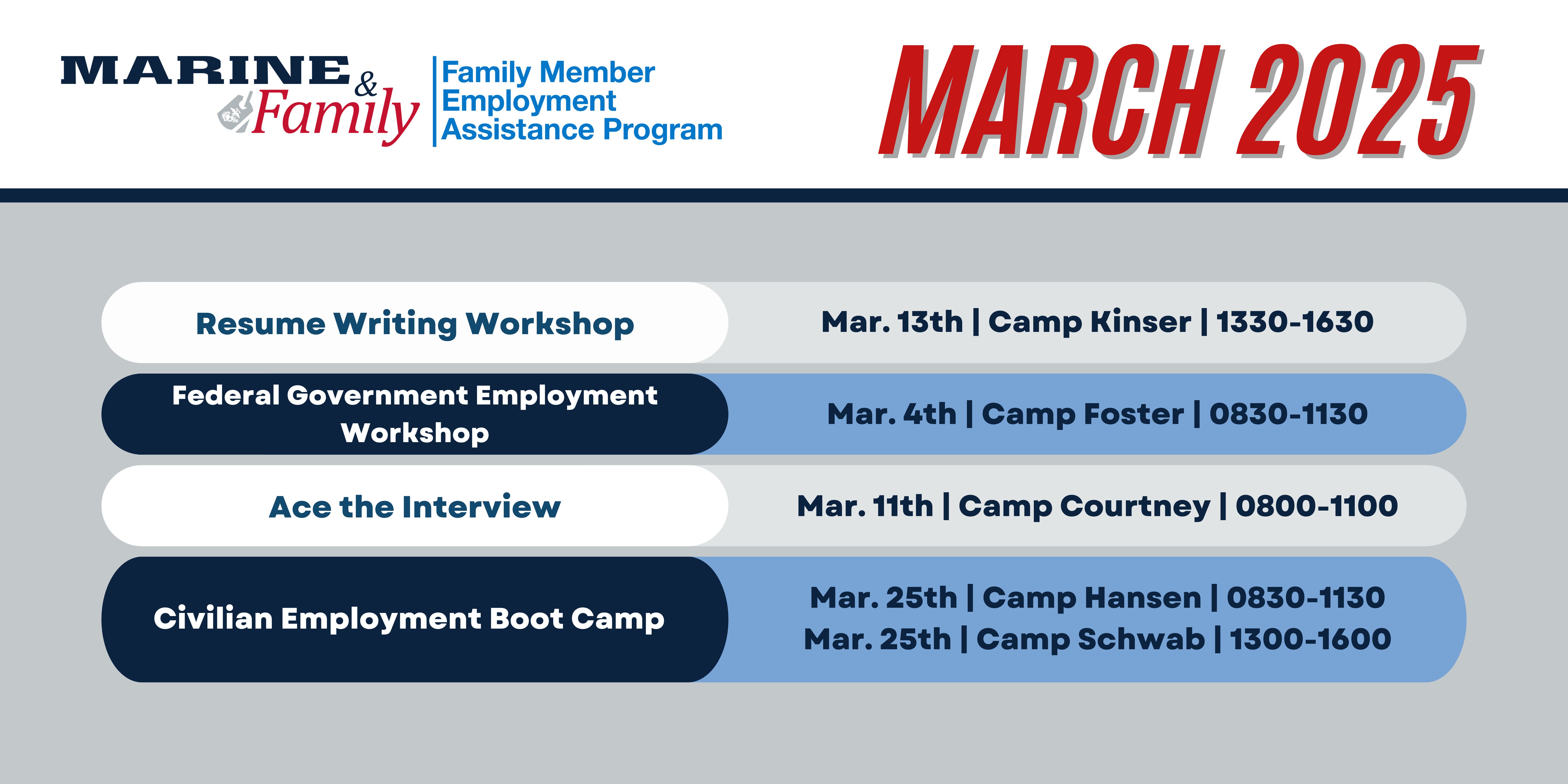 MCCS Family Member Employment Assistance Program